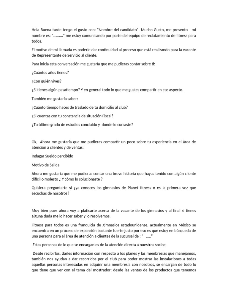 Spech Reclutamiento | PDF