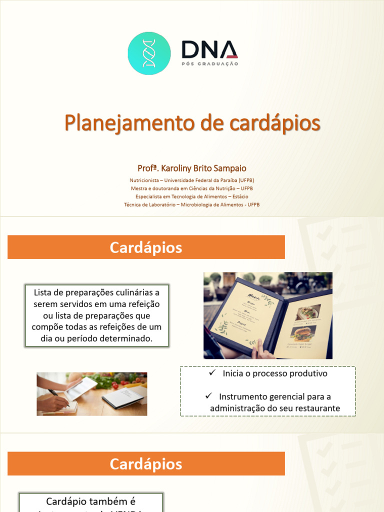 Uan Aula 08 Planejamento de Card Pios Dna | PDF