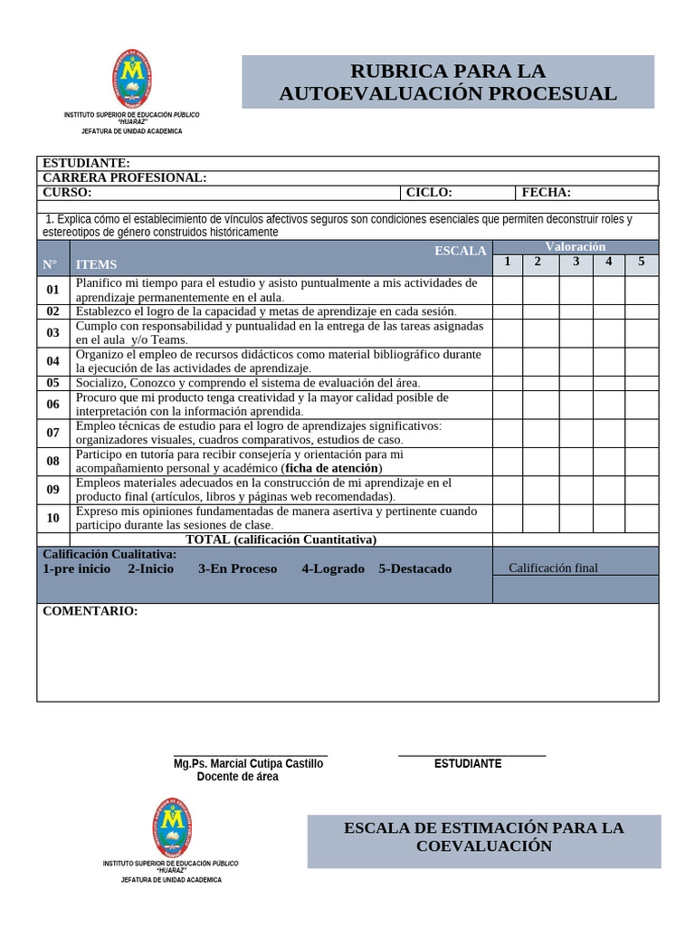 -auto-coevaluacion-2024-2 (1) | PDF -auto-coevaluacion-2024-2 (1) | PDF