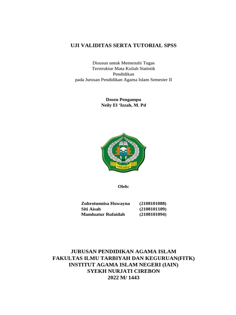 SP Kel.7 Validitas | PDF