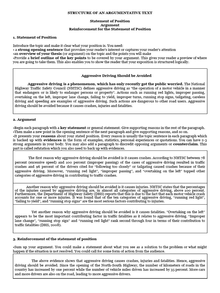 Week 2 g10 Argumentative Text | PDF