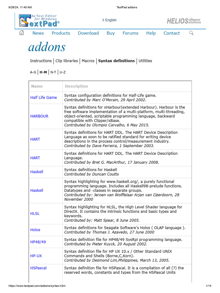 TextPad Addons4 | PDF