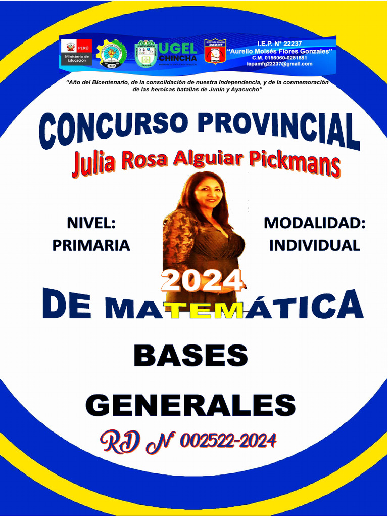 Bases Generales Concurso Matematica 2024 | PDF