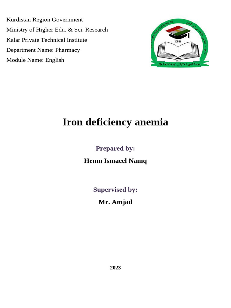 Iron Deficiency Anemia Pdf