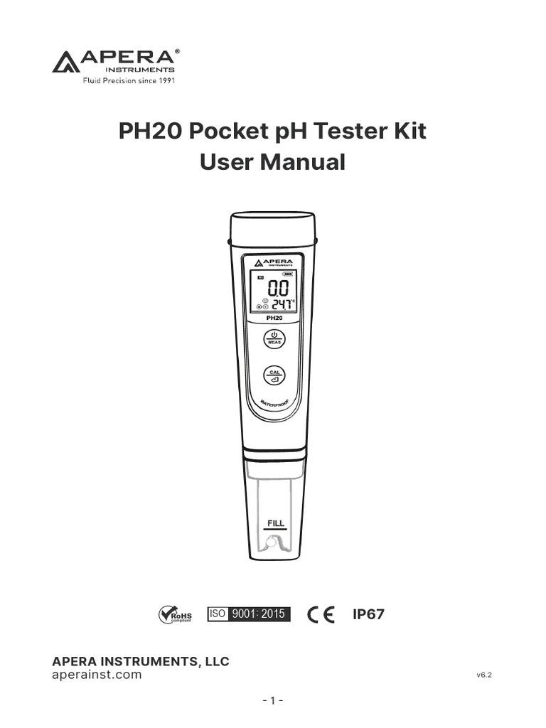PH20 Tester Manual V6.2-Large | PDF