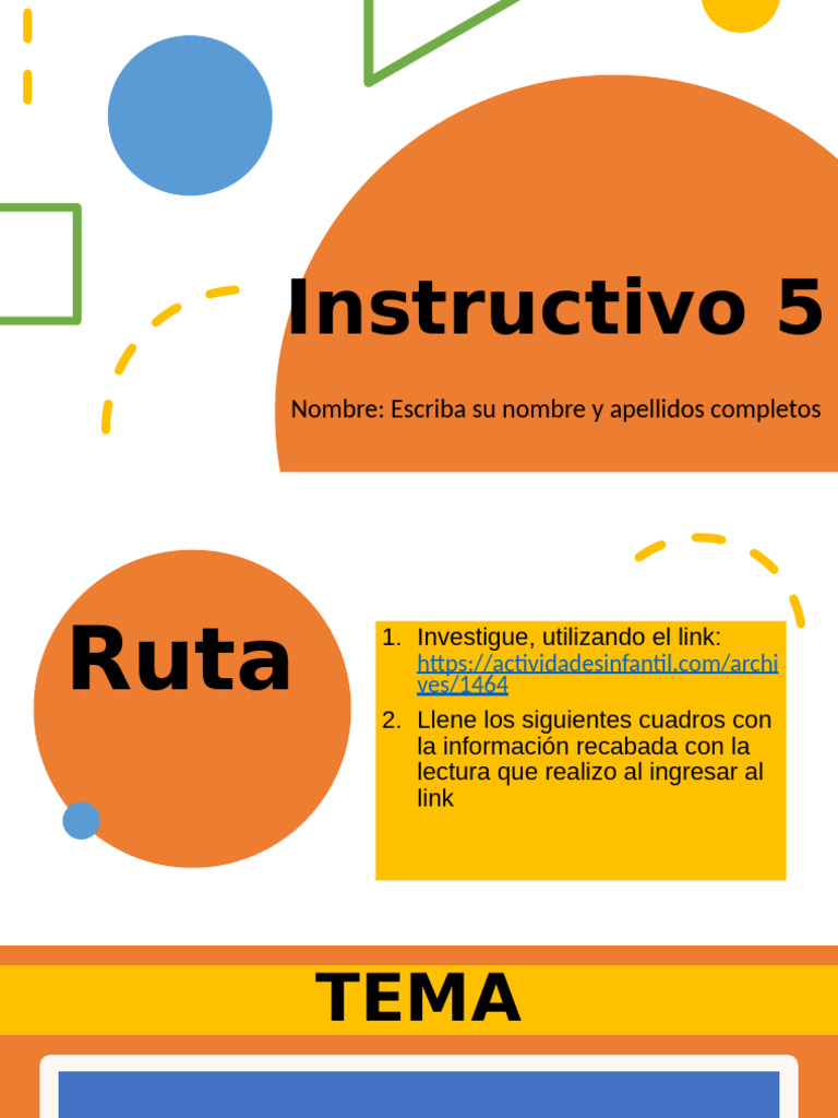 Instructivo 5 para Llenar | PDF