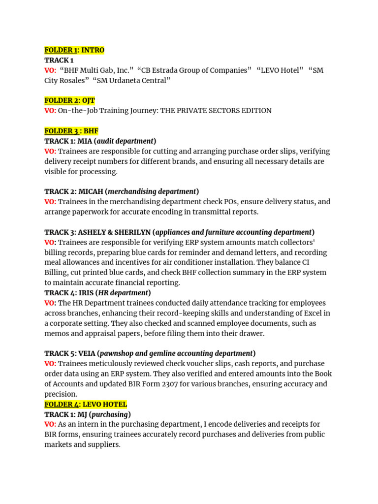 Revised Ojt Voice Over | PDF