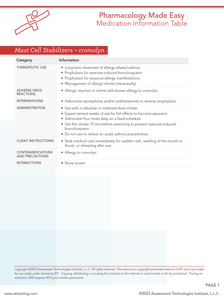 ATI_PME_MIT_Respiratory_Mast_Cell_Stabilizers | PDF