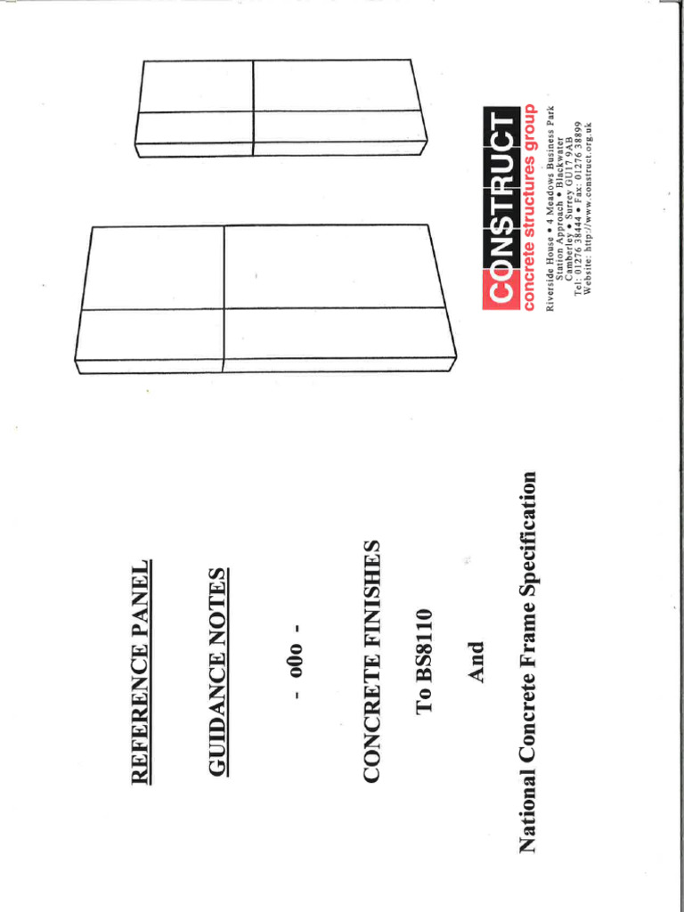 BS 8110 Concrete Finishes Reference Panel | PDF