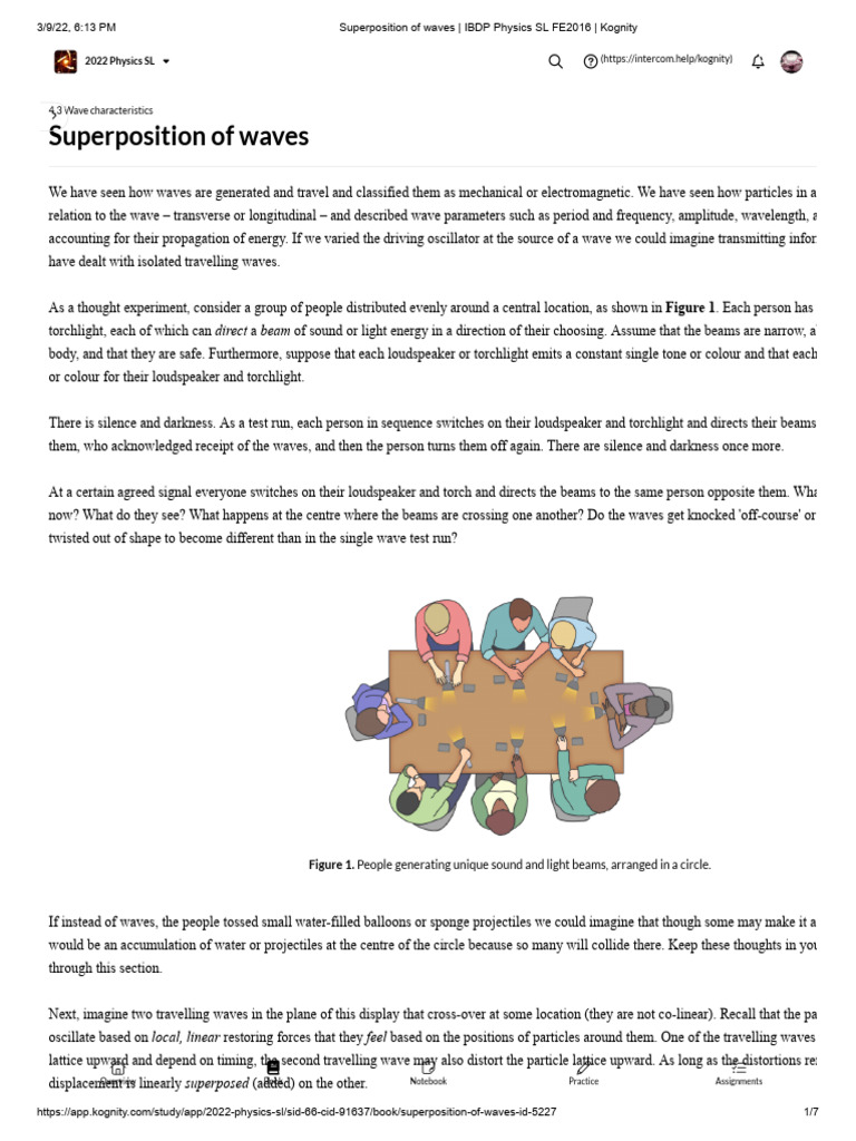 Superposition of Waves - IBDP Physics SL FE2016 - Kognity | PDF
