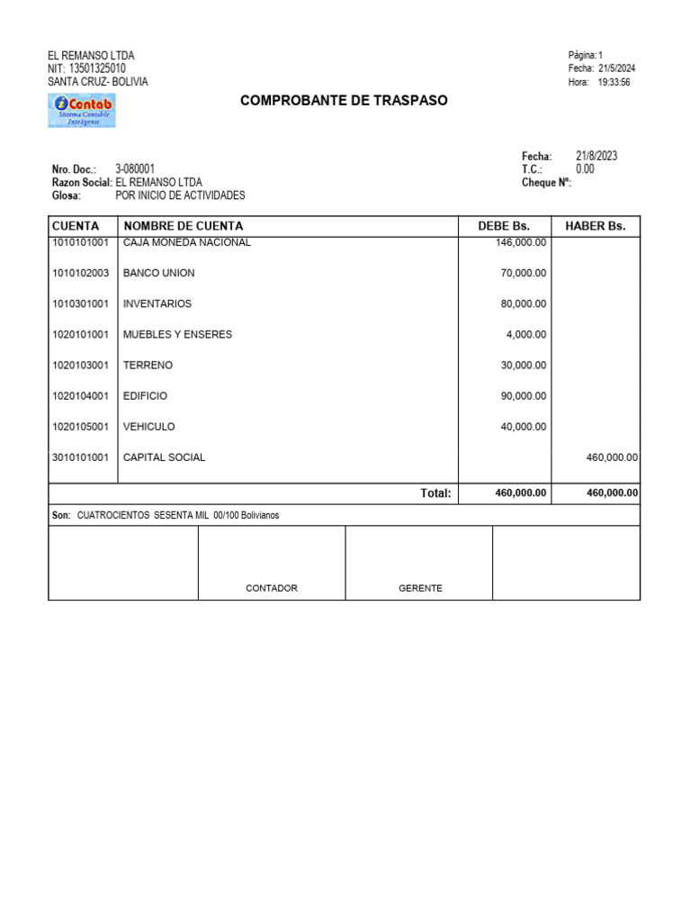 Comprobante 3 El Remanso | PDF