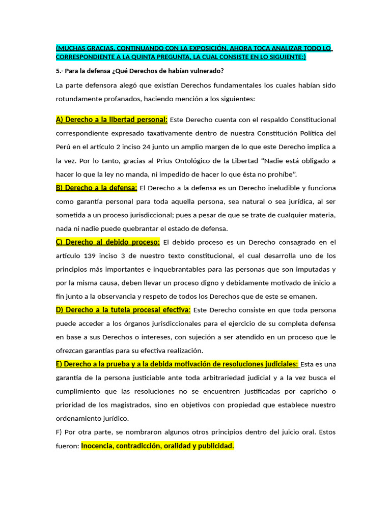 CASO ELITA ESPINO-PREGUNTA 5 | PDF