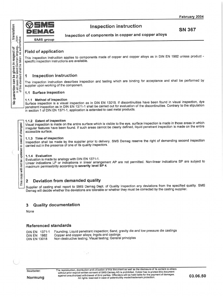 34.SN367-0 - 2004 Inspection Instruction | PDF