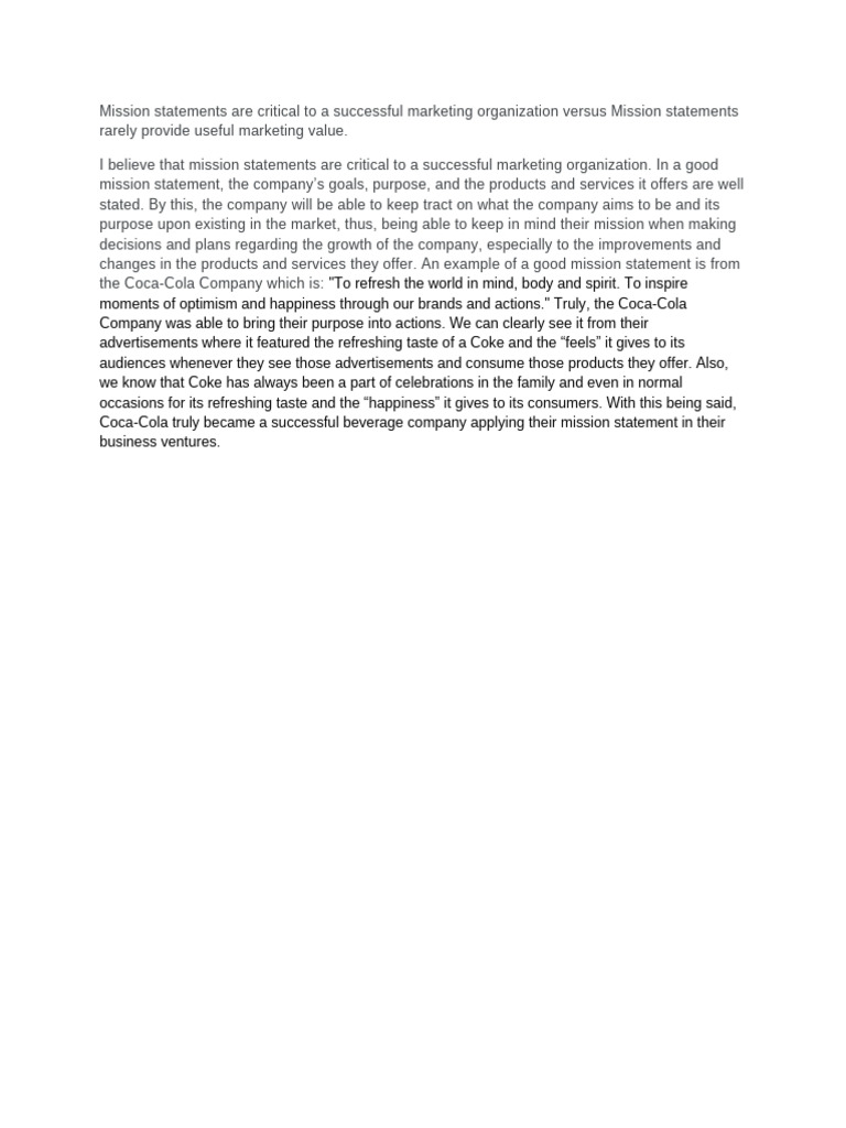 Mission Statement | PDF