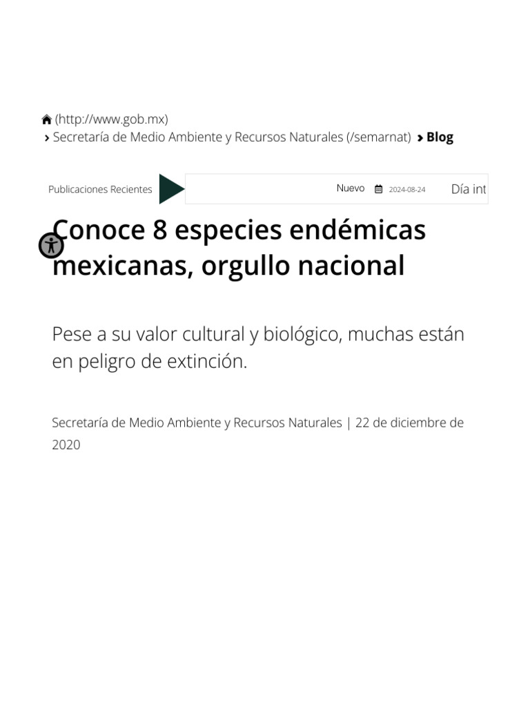 Conoce 8 Especies Endémicas Mexicanas, Orgullo Nacional - Secretaría de ...