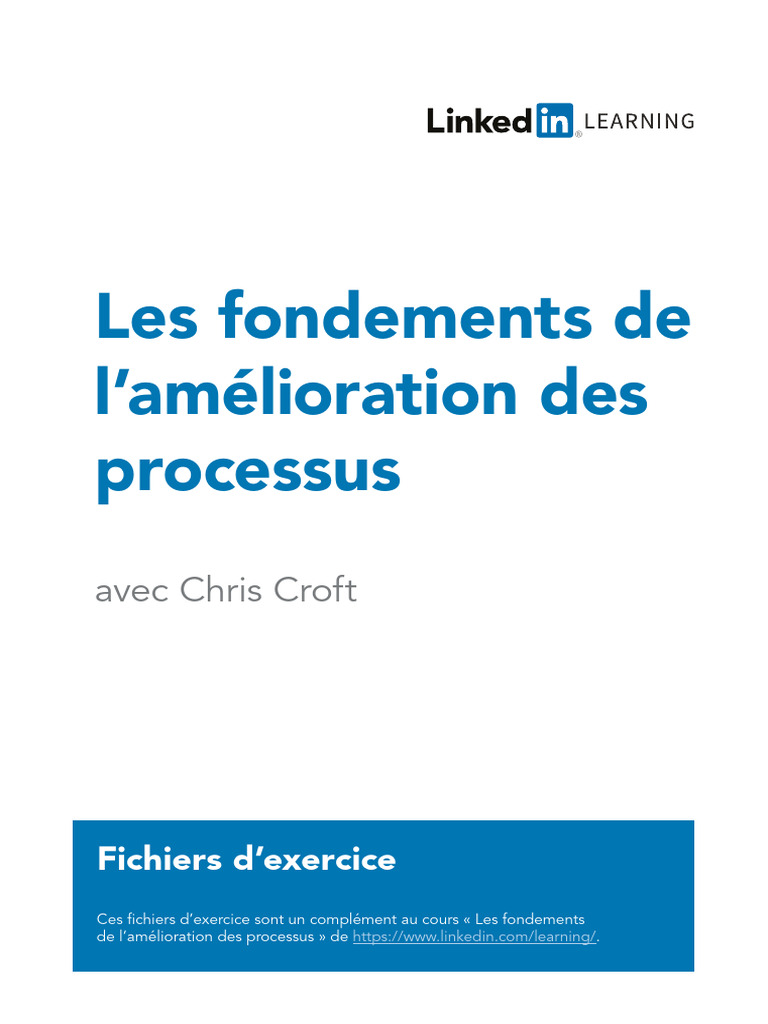 Fichiers Exercice Amélioration Processus | PDF