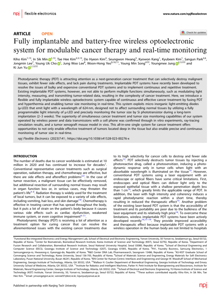 Fully Implantable and Battery-Free Wireless Optoelectronic System For ...