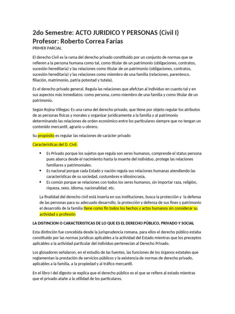 Acto Juridico y Personas | PDF