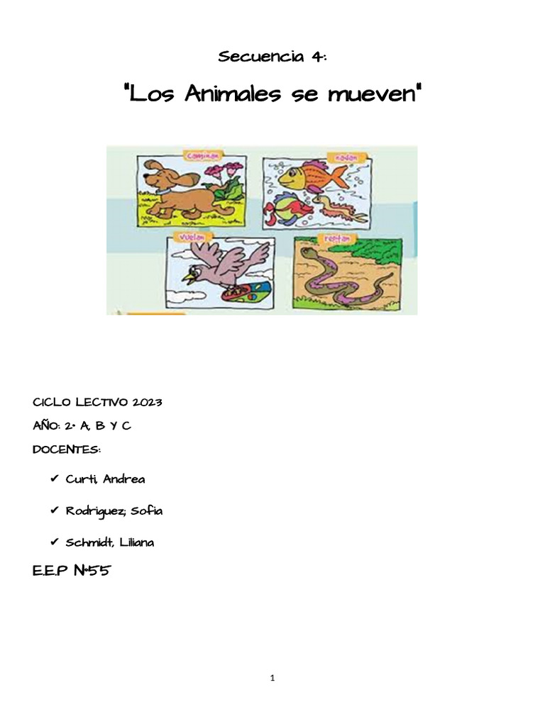 3- Los Animales Se Mueven | PDF