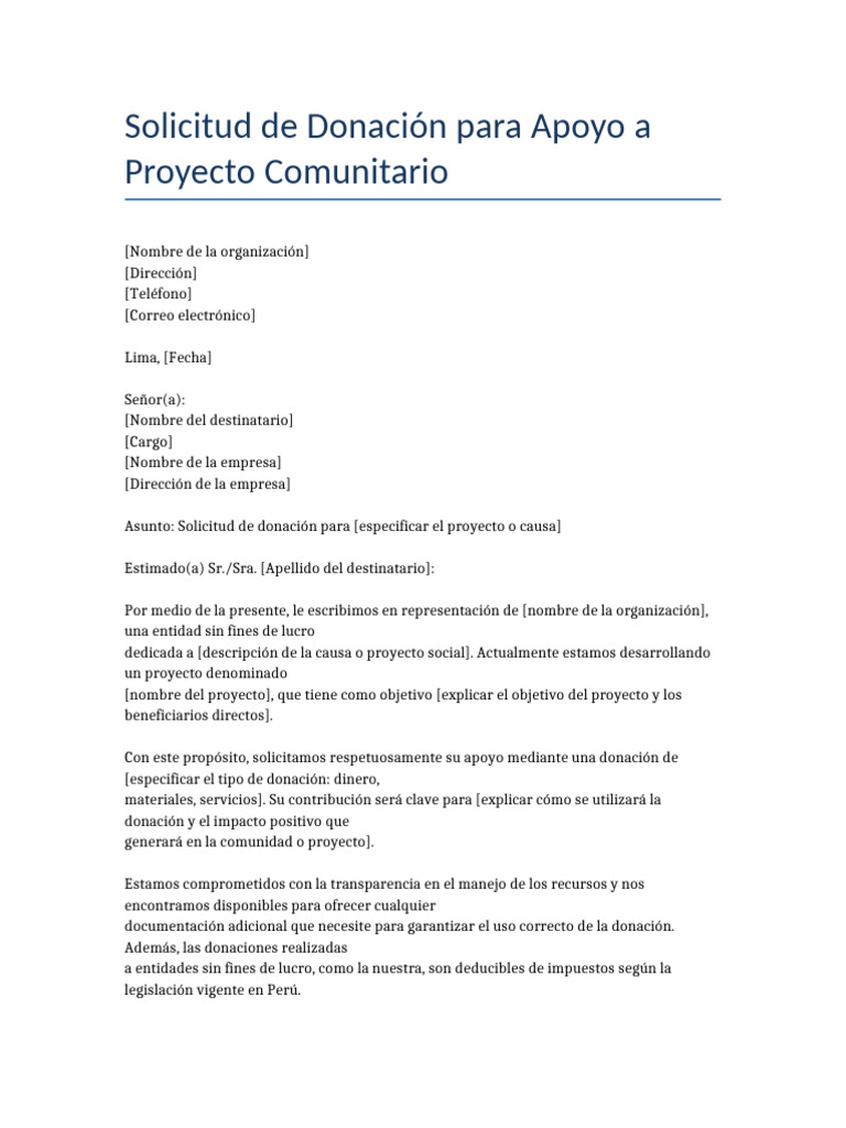 Modelo-de-oficio-para-pedir-donacion-en-Word-Peru | PDF