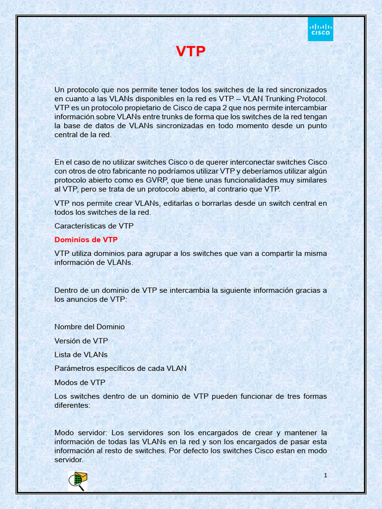 Dominios de VTP | PDF