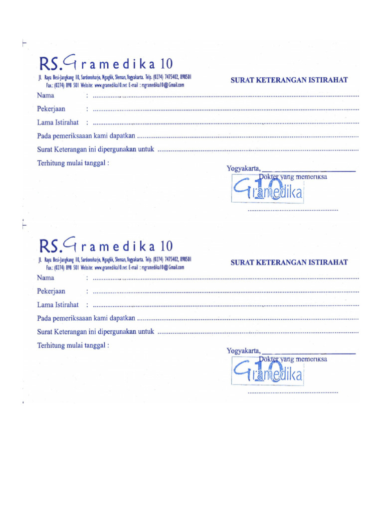 Contoh Surat Sakit Edan | PDF