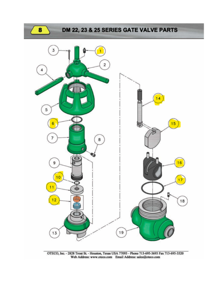 DM 22 23 25 GATE VALVE PARTS | PDF