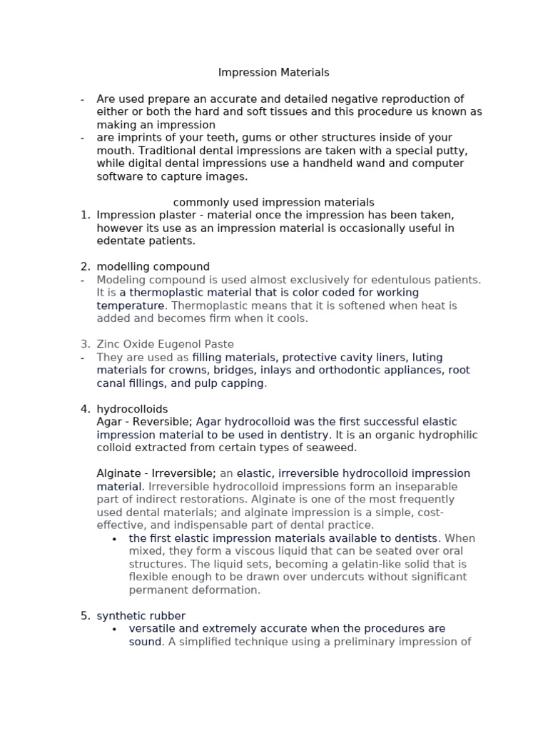 Impression-Materials | PDF