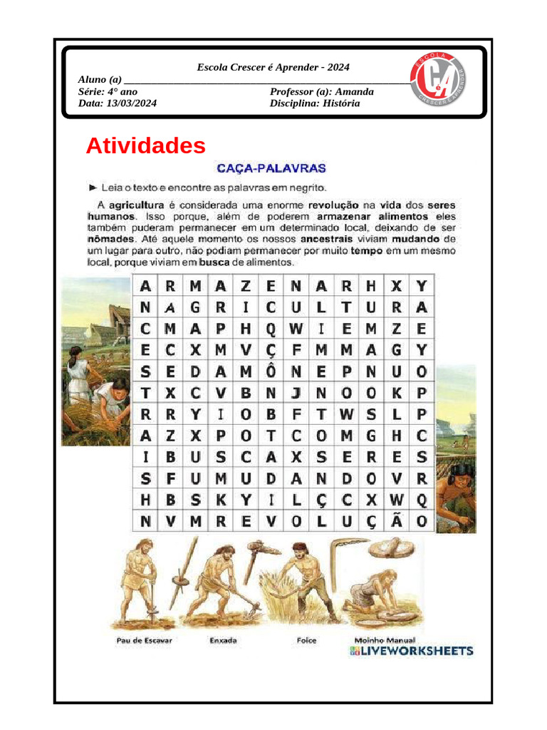 ativ HISTORIA 4ano 28 03 | PDF