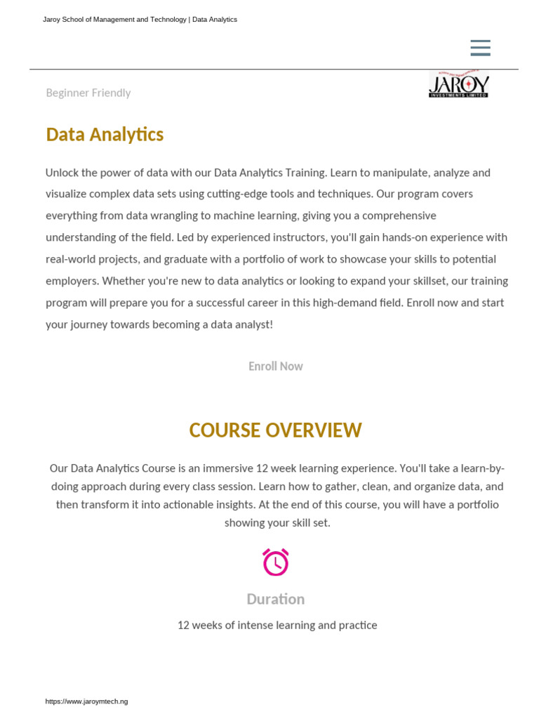 Devcent Data Analytics Brochure | PDF