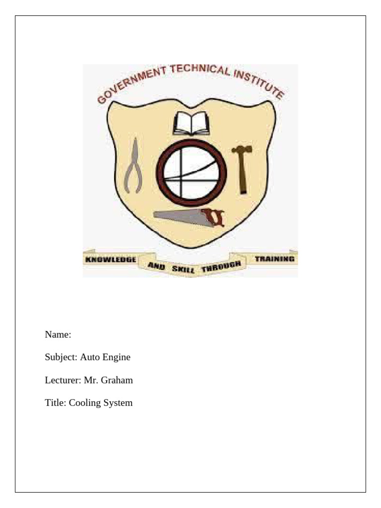 Auto_engine_theory_cooling_system_WRITE_UP[1] final | PDF