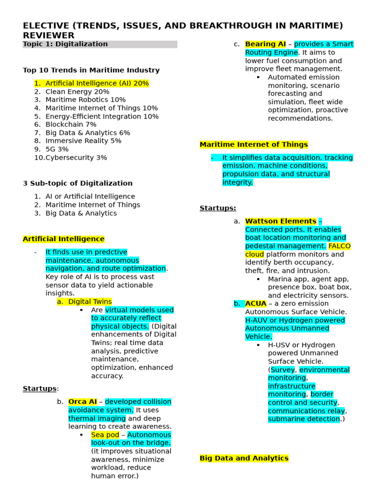 ELECTIVE-NOTES-2 | PDF