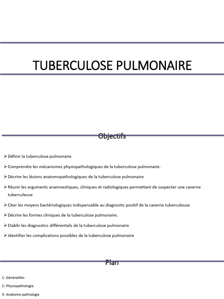 2-Tuberculose Pulmonaire | PDF