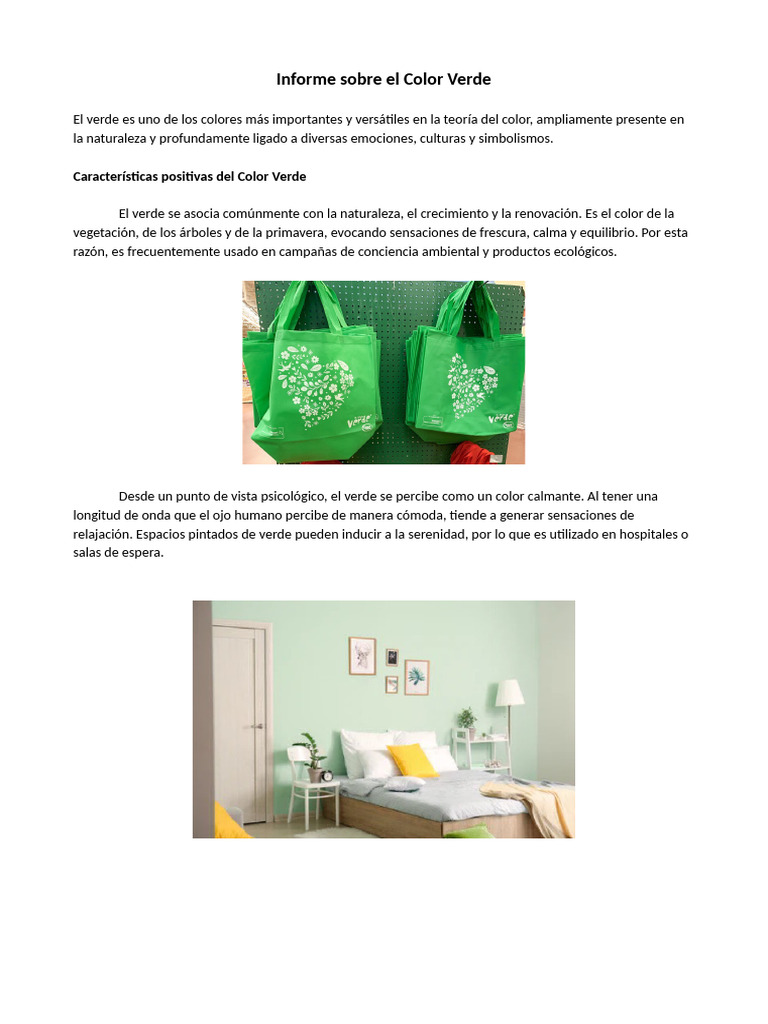 Informe Del Color Verde | PDF