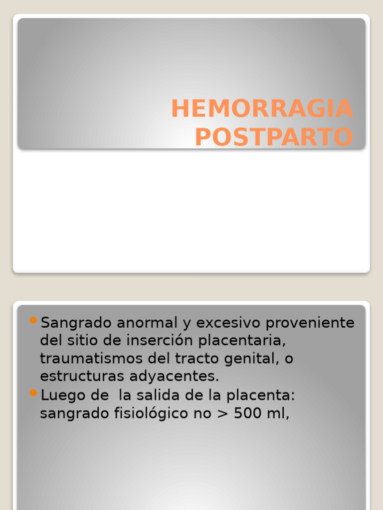 final-HEMORRAGIA POSTPARTO | PDF