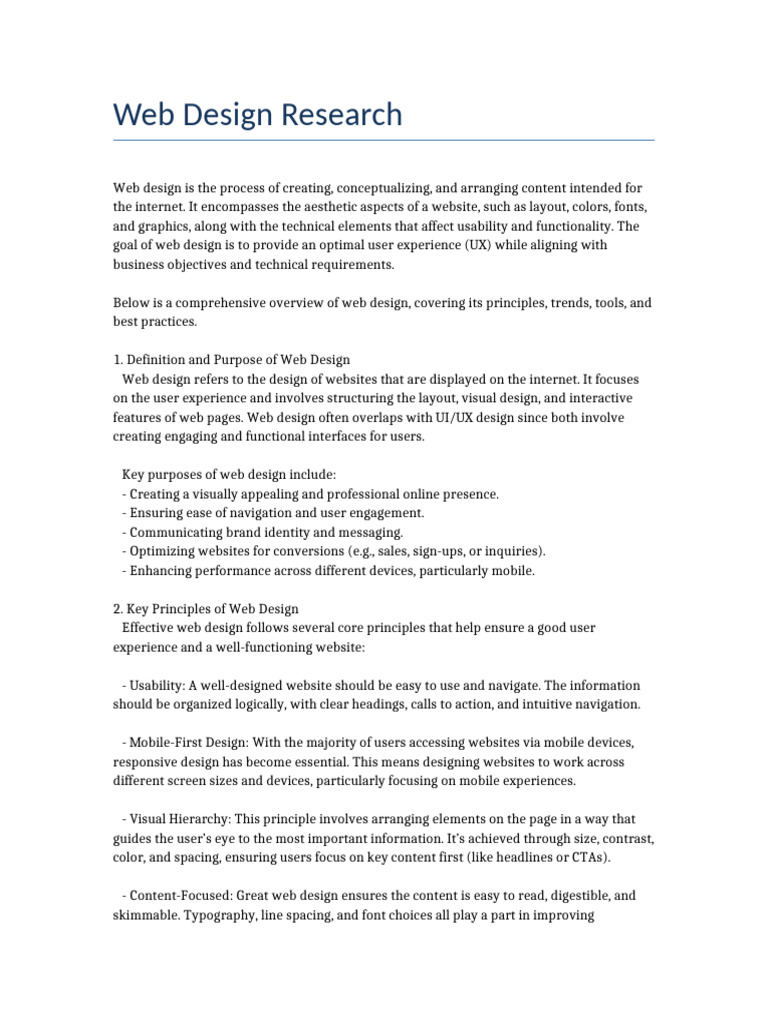 Web Design Research | PDF