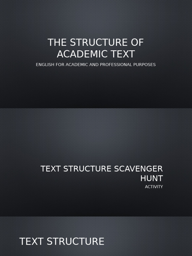 2 The Structure of Academic Text | PDF