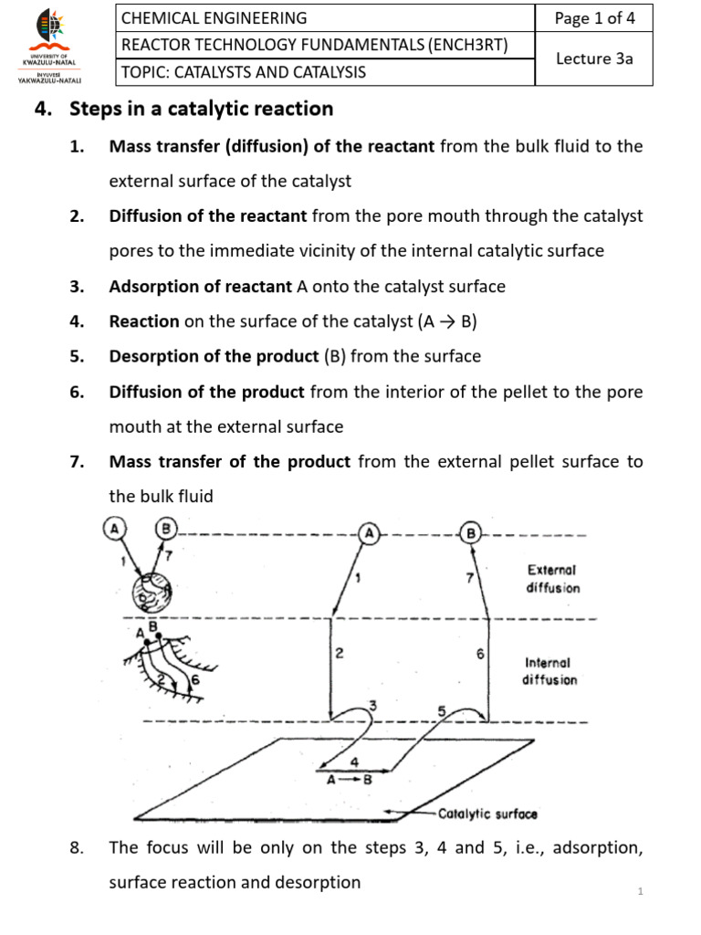 003 - Lecture 3a - Catalysts and Catalysis | PDF