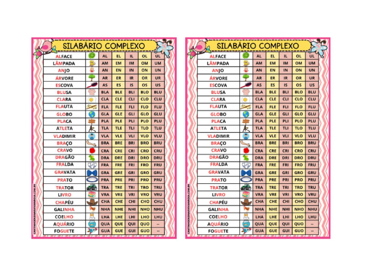 Silabário Complexo | PDF