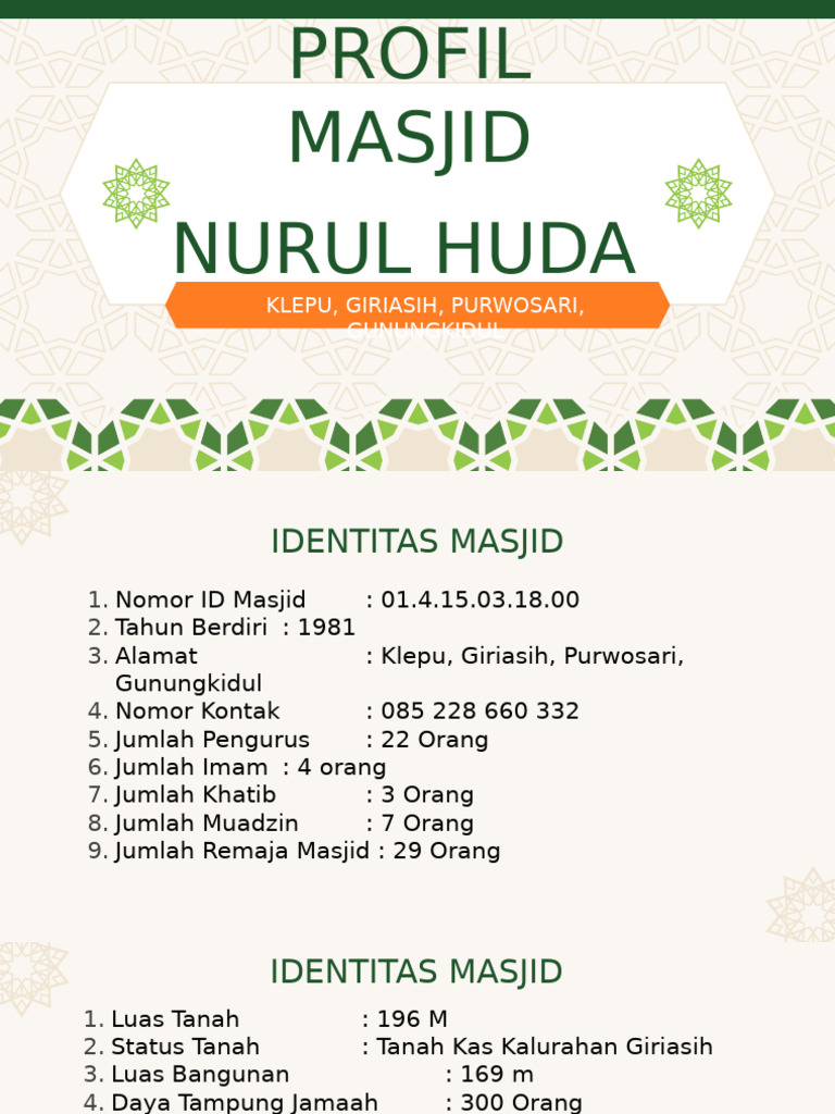 Slide Profil Masjid | PDF