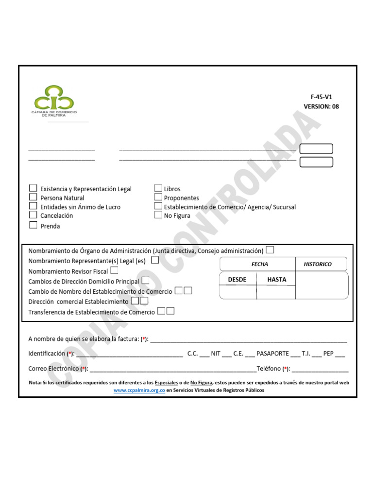 SOLICITUD CERTIFICADOS Vr8 | PDF