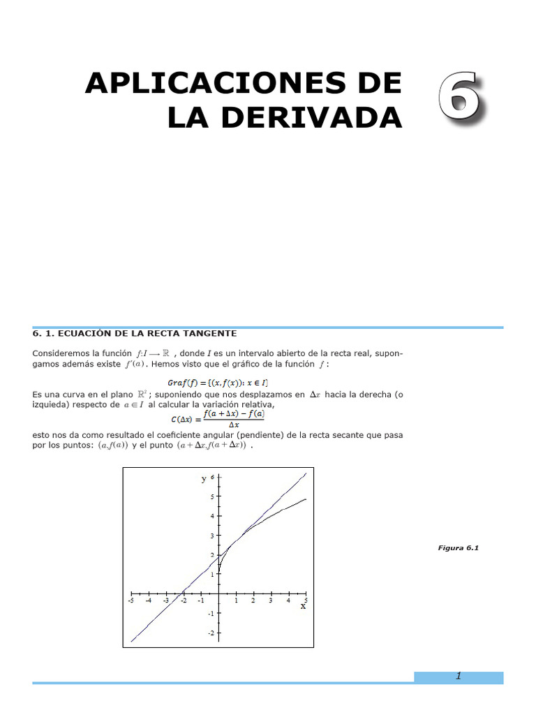 06 - Aplicaciones de La Derivadas | PDF | Derivado | Pendiente