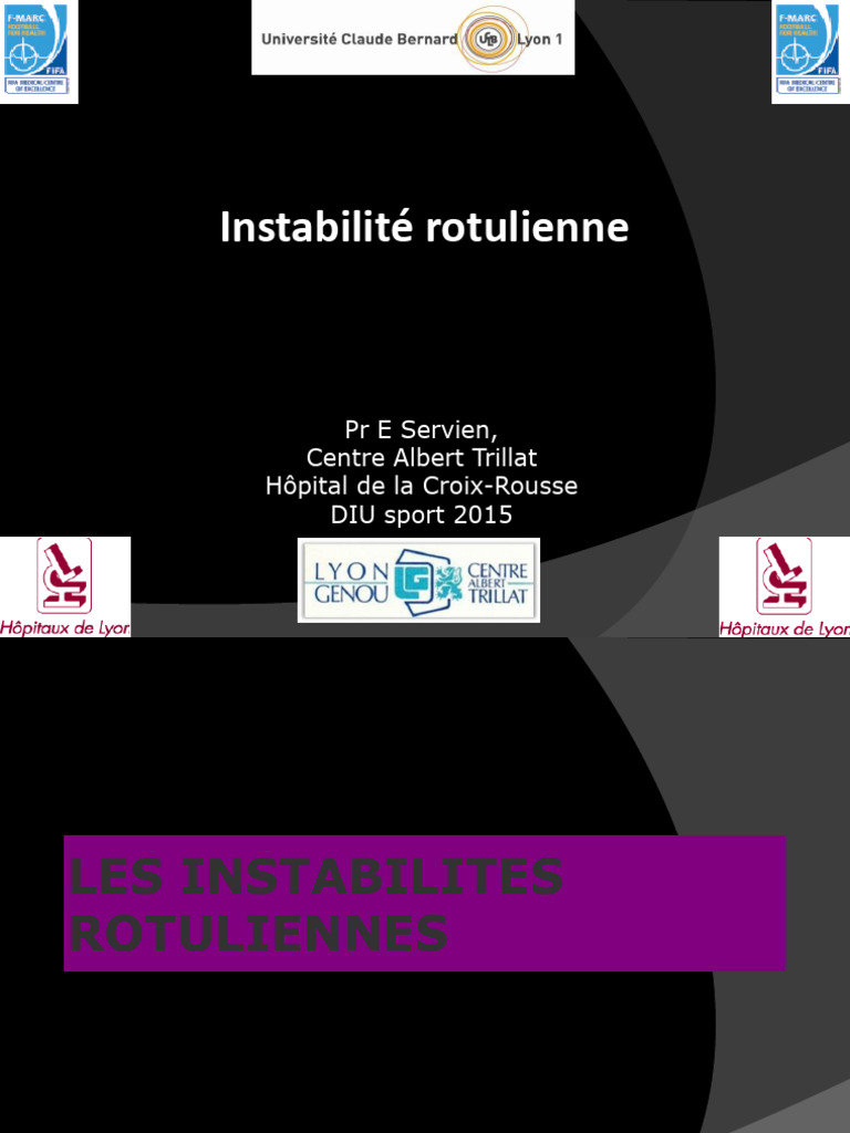 Diu Sport Instabilite Rotulienne - PR Servien | PDF