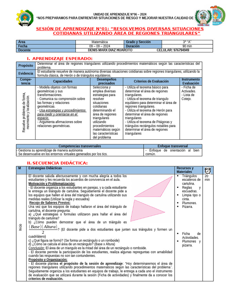 3°-Sesion 1-Ua6 - 2024 | PDF
