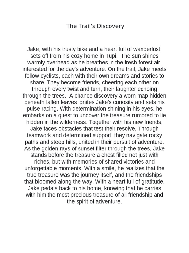 English Short Story The Trail | PDF