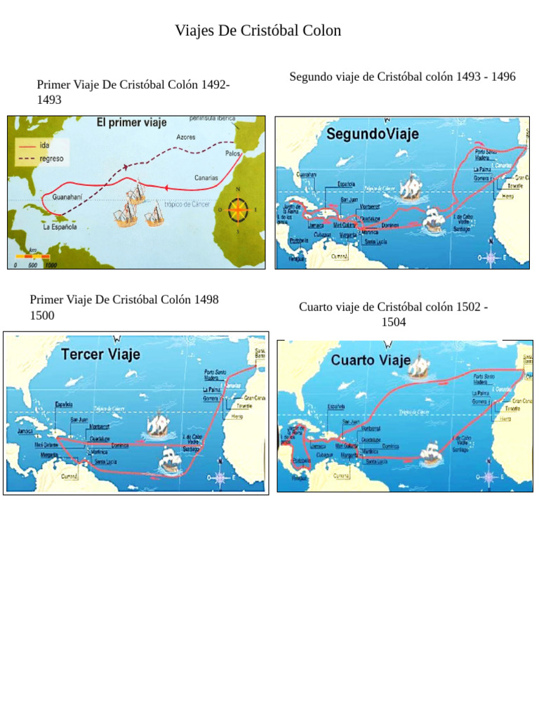 Viajes de cristobal colon | PDF
