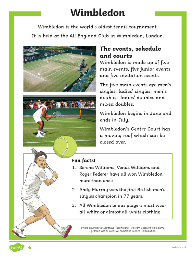 Wimbledon Differentiated Reading Comprehension Activity | PDF | Grand ...