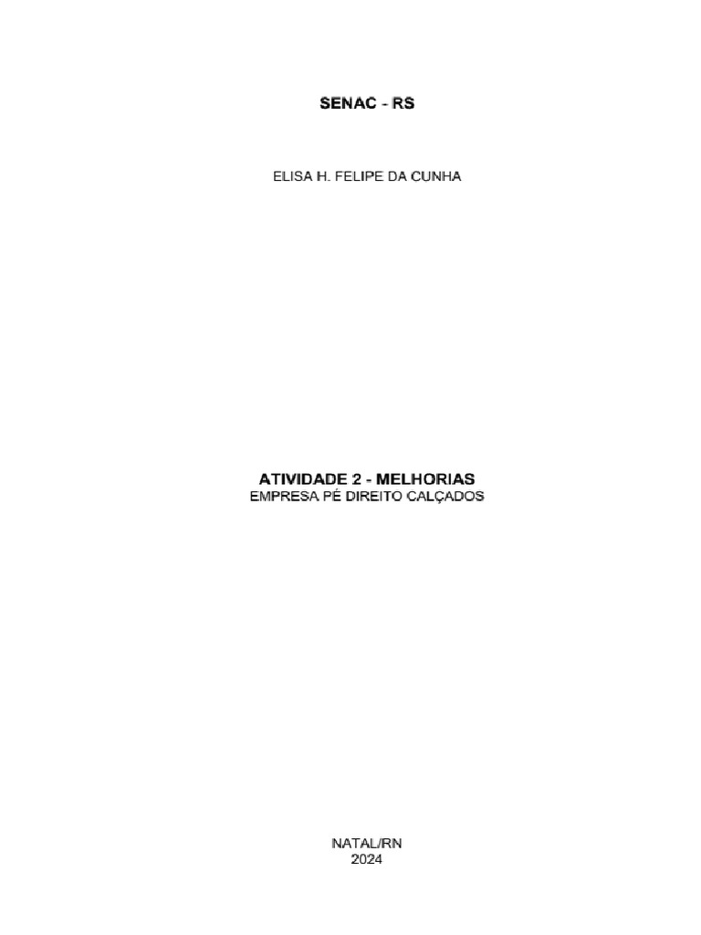 Atividade 02 Uc03 TST Senac | PDF