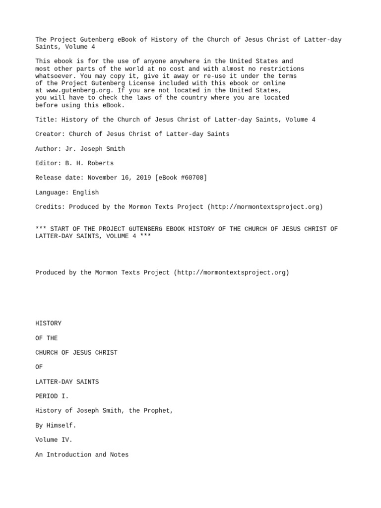 History of The Church of Jesus Christ of Latter-Day Saints, Volume 2 | PDF | Brigham Young ...