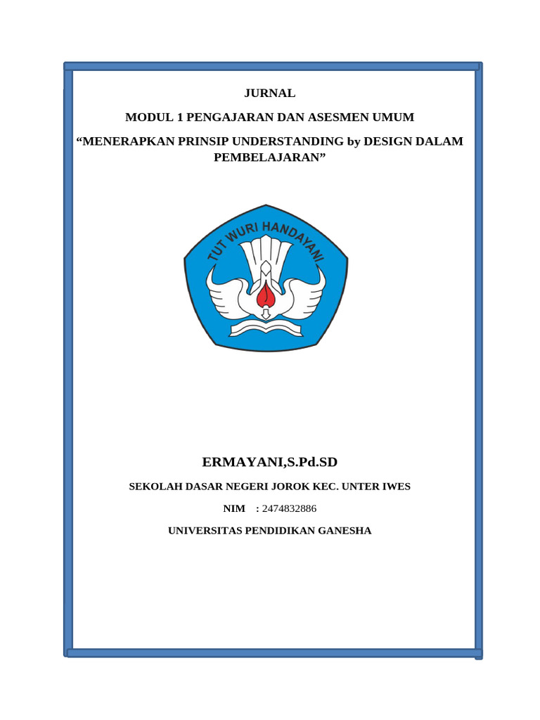Jurnal Modul 1 Penerapan Prinsip Ubd | PDF